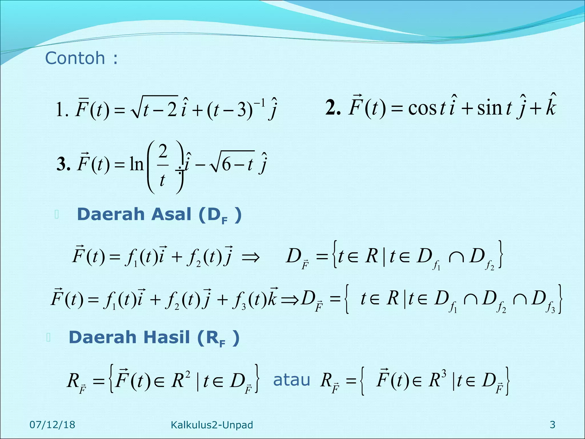 Fungsi Vektor ( Kalkulus 2 ) | PPS