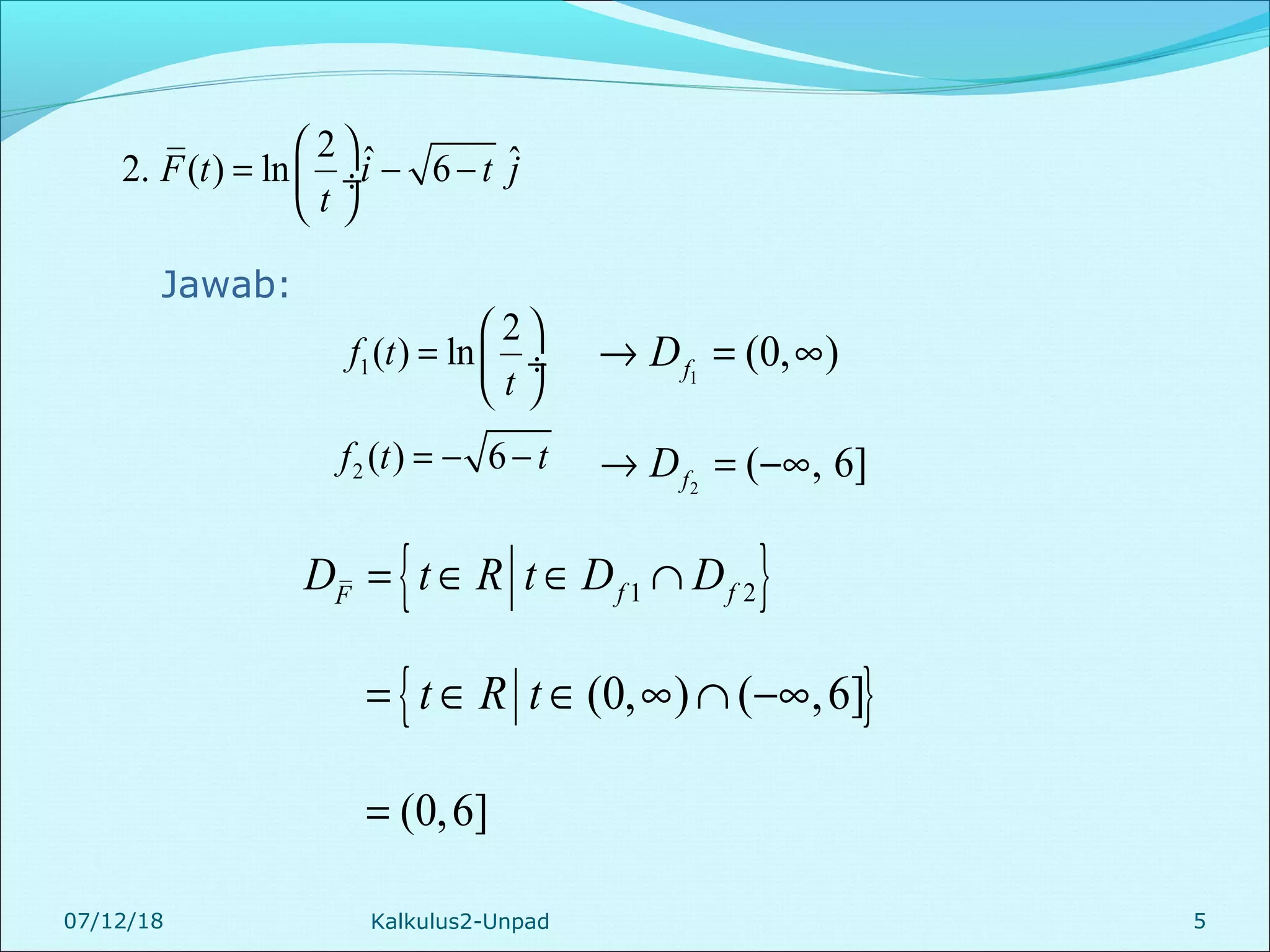 Fungsi Vektor ( Kalkulus 2 ) | PPS