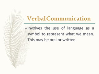Verbal Communication | PPTX