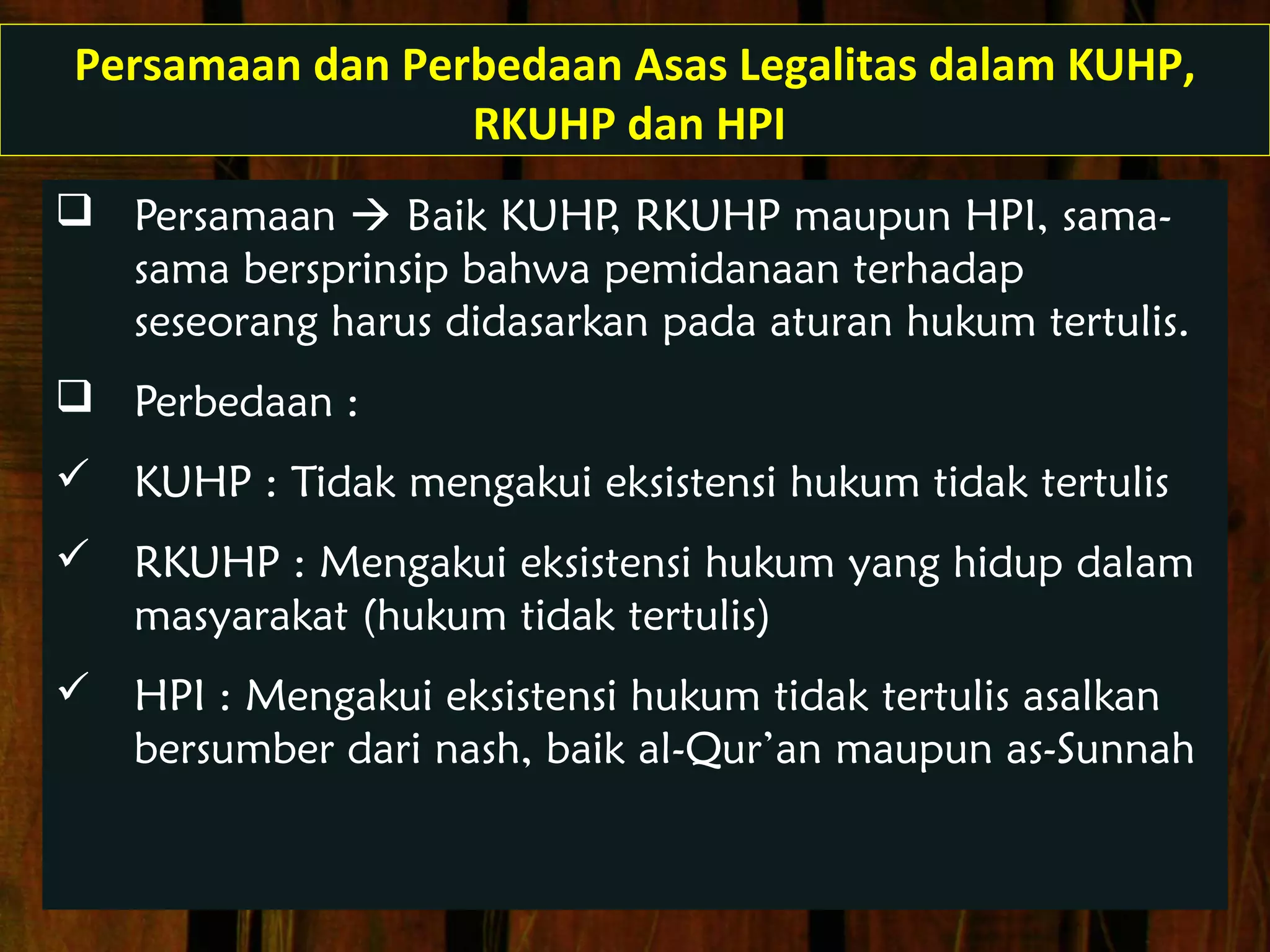 Asas Legalitas dan Retroaktif dalam HPI | PPT