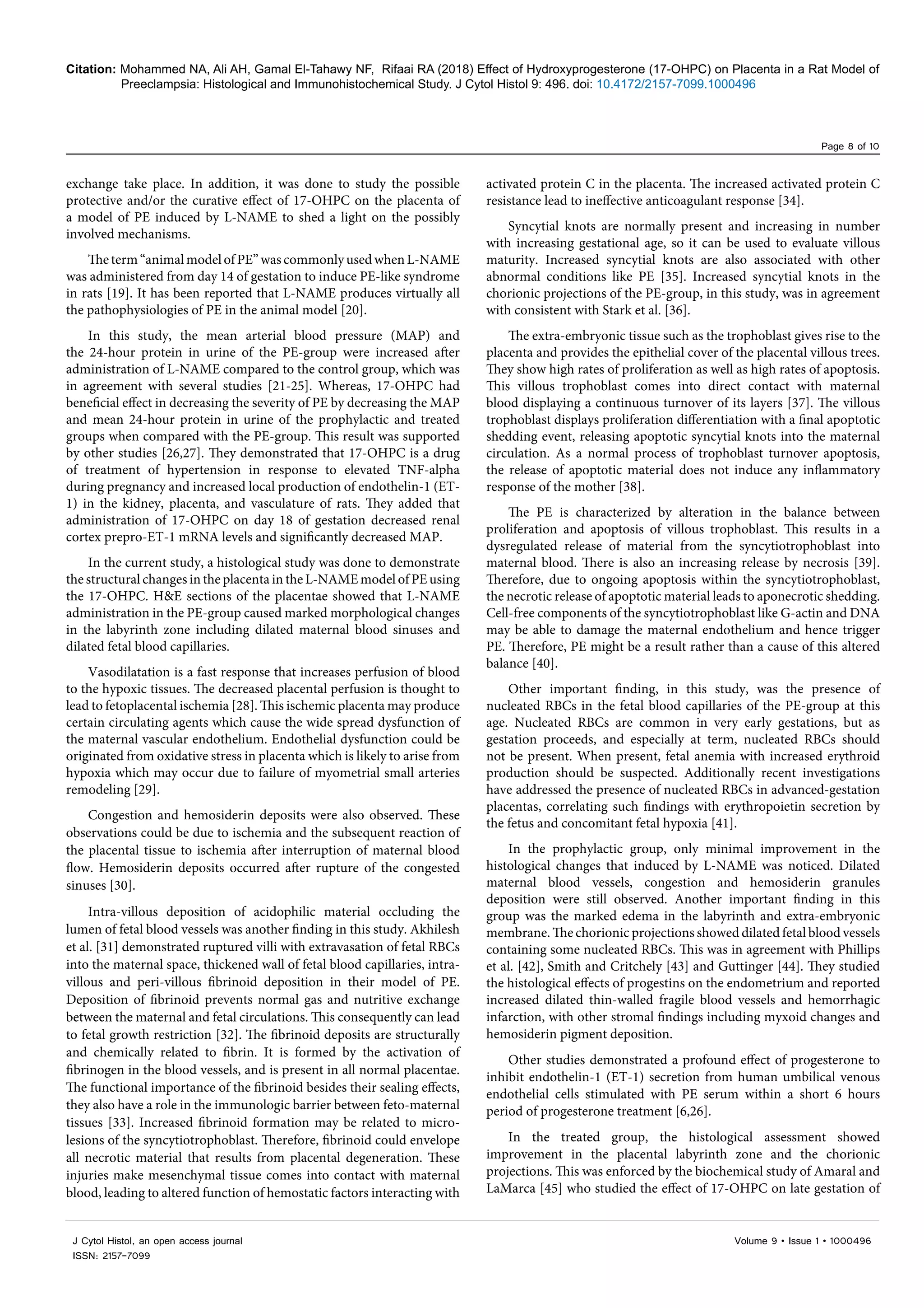 4. effect of-hydroxyprogesterone-17ohpc-on-placenta-in-a-rat-model-ofpreeclampsia-histological ...