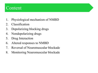 Neuromuscular blockade & Reversal agents & Monitoring | PPTX