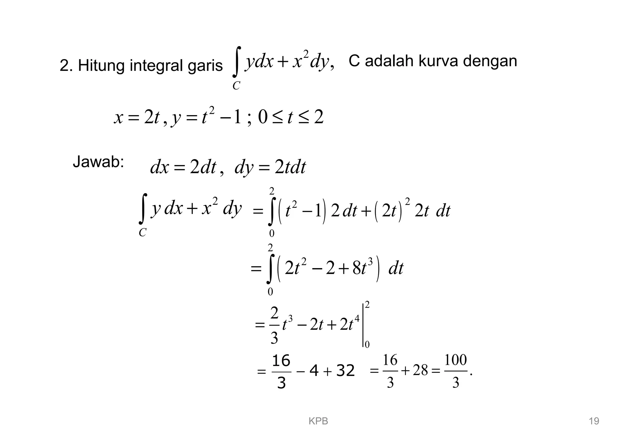 Integral Garis | PPT