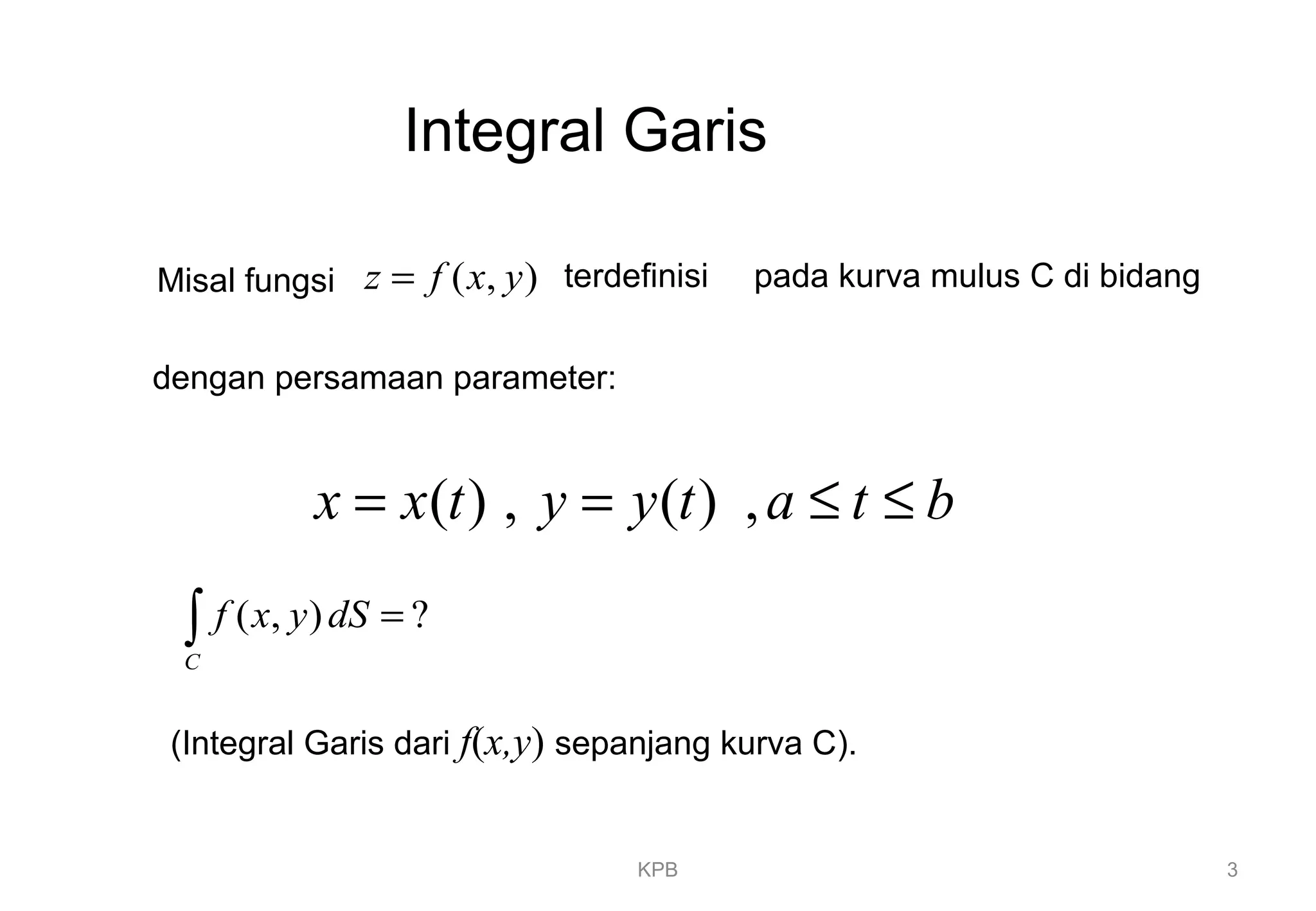 Integral Garis | PPT