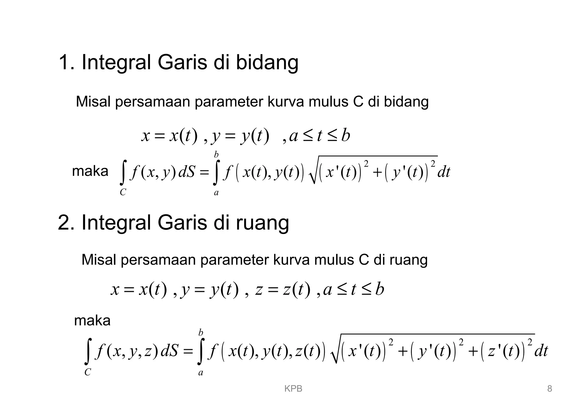 Integral Garis | PPT