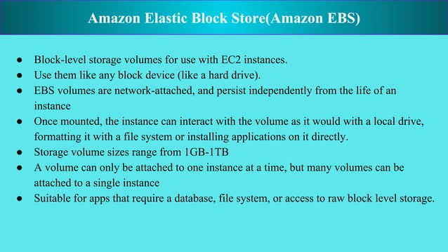 EBS elastic block store | PDF | Cloud Computing | Internet