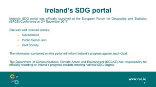 IAOS 2018 - Ireland's innovative approach to monitoring the SDG ...