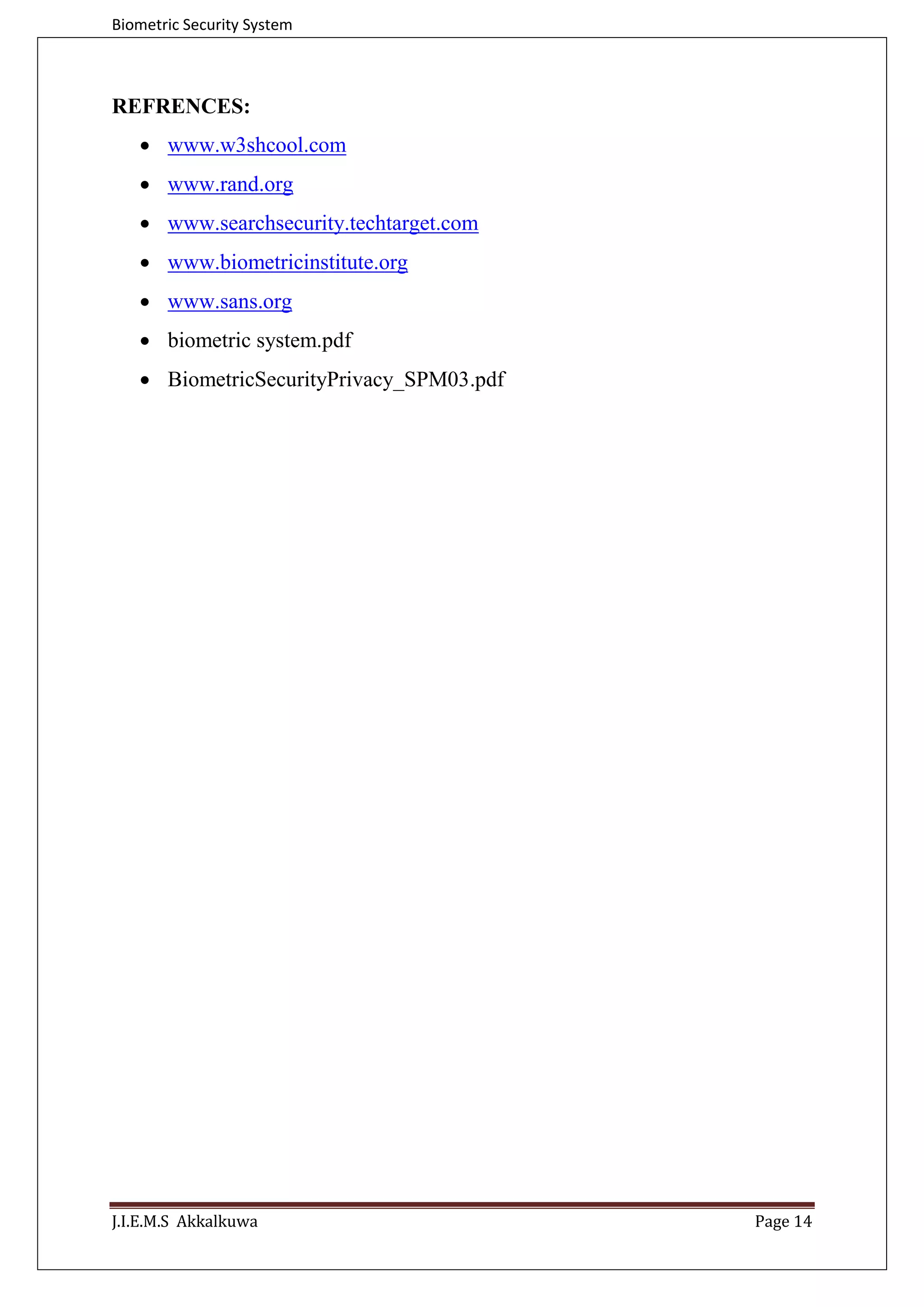 4.report (biometric security system) | PDF