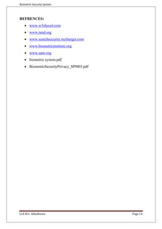 4.report (biometric security system) | PDF