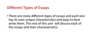 4.types of essays | PPTX