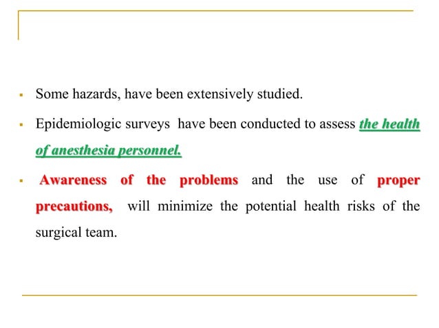 4.hazards of working in the operation room | PPTX
