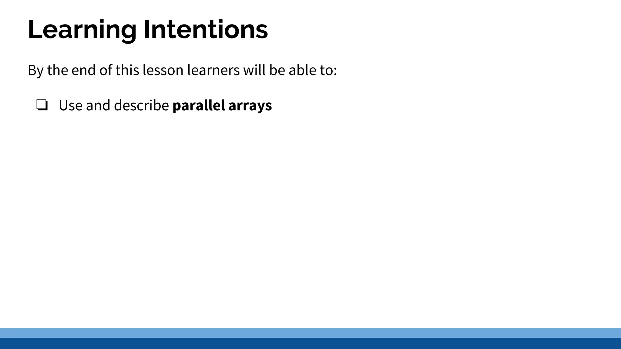 41 Data Structures Parallel Arrays Ppt
