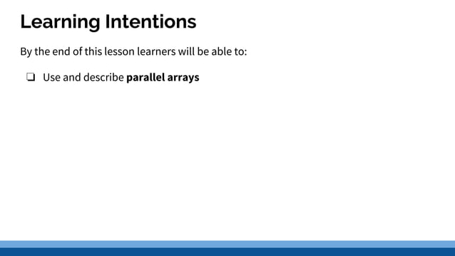 4 1 Data Structures Parallel Arrays Ppt Free Download