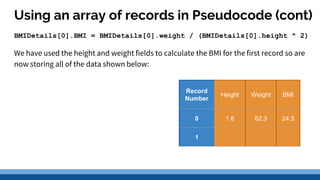 4.3 data structures records | PPTX
