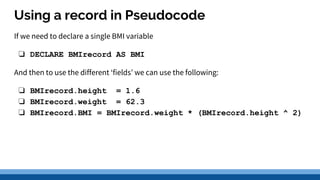 4.3 data structures records | PPTX