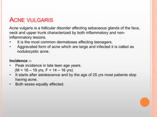 4. Acne vulgaris | PPTX