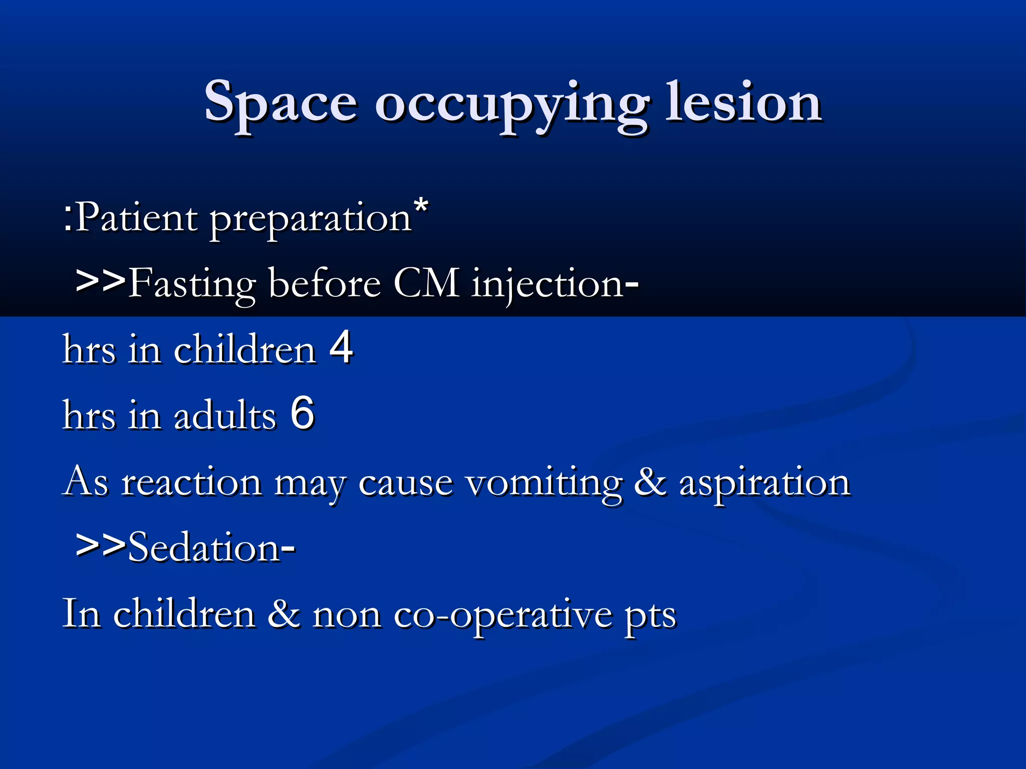 Radiological Techniques of brain Space occupying lesion | PPT