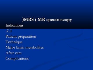 Radiological Techniques of brain Space occupying lesion | PPT