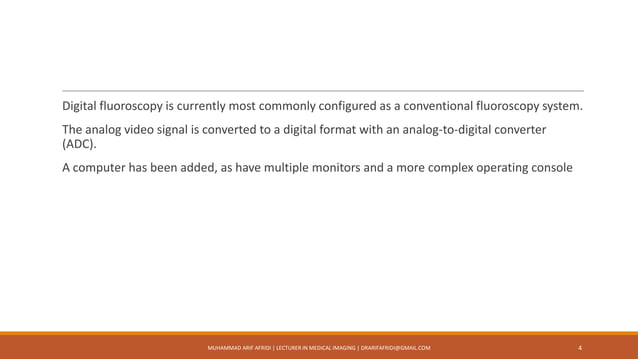 Digital Fluoroscopy Imaging System | PDF