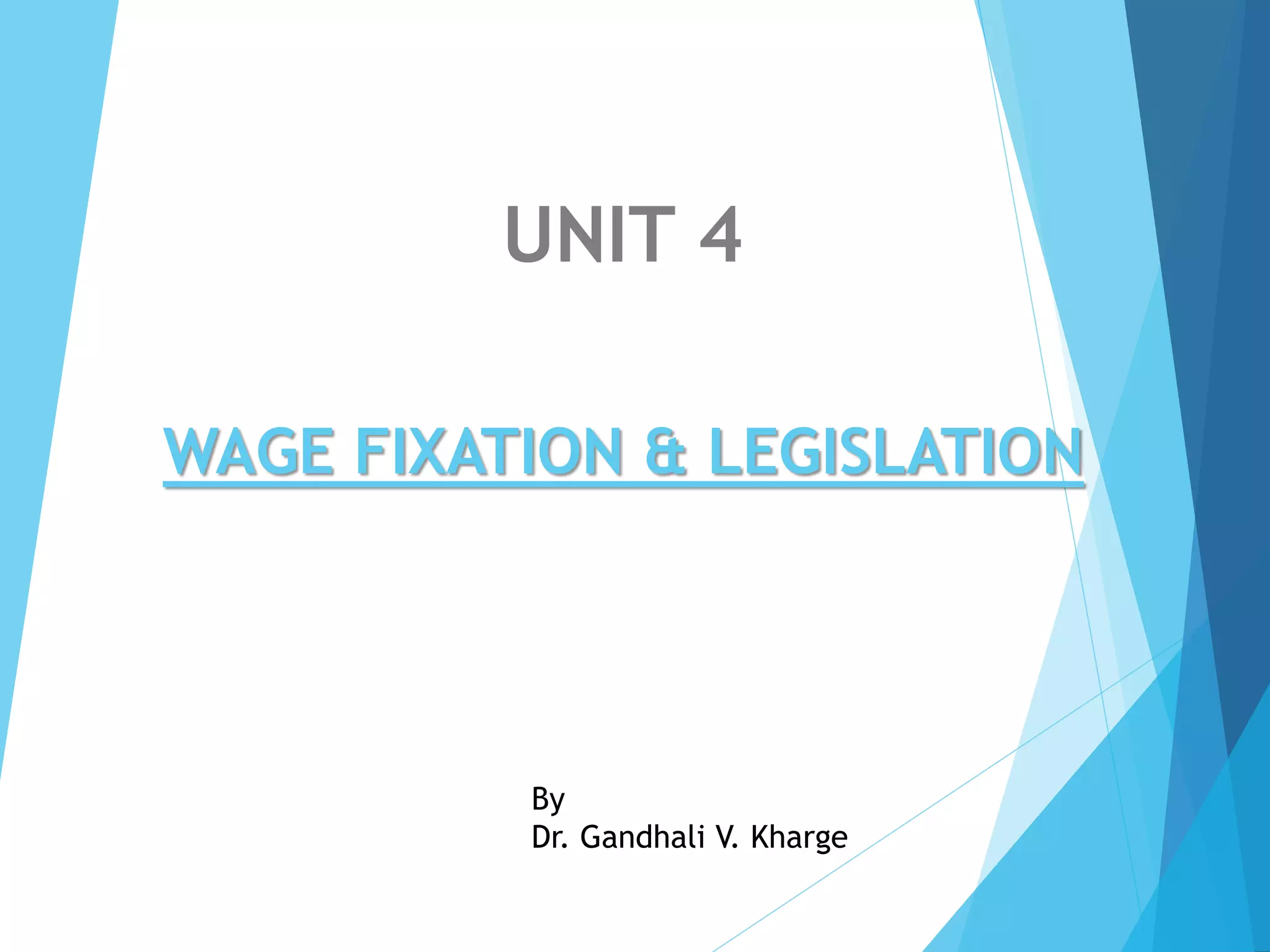 4. wage fixation & legislation | PDF