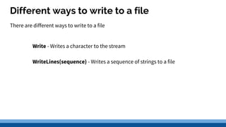 H file handling | PPT | Free download
