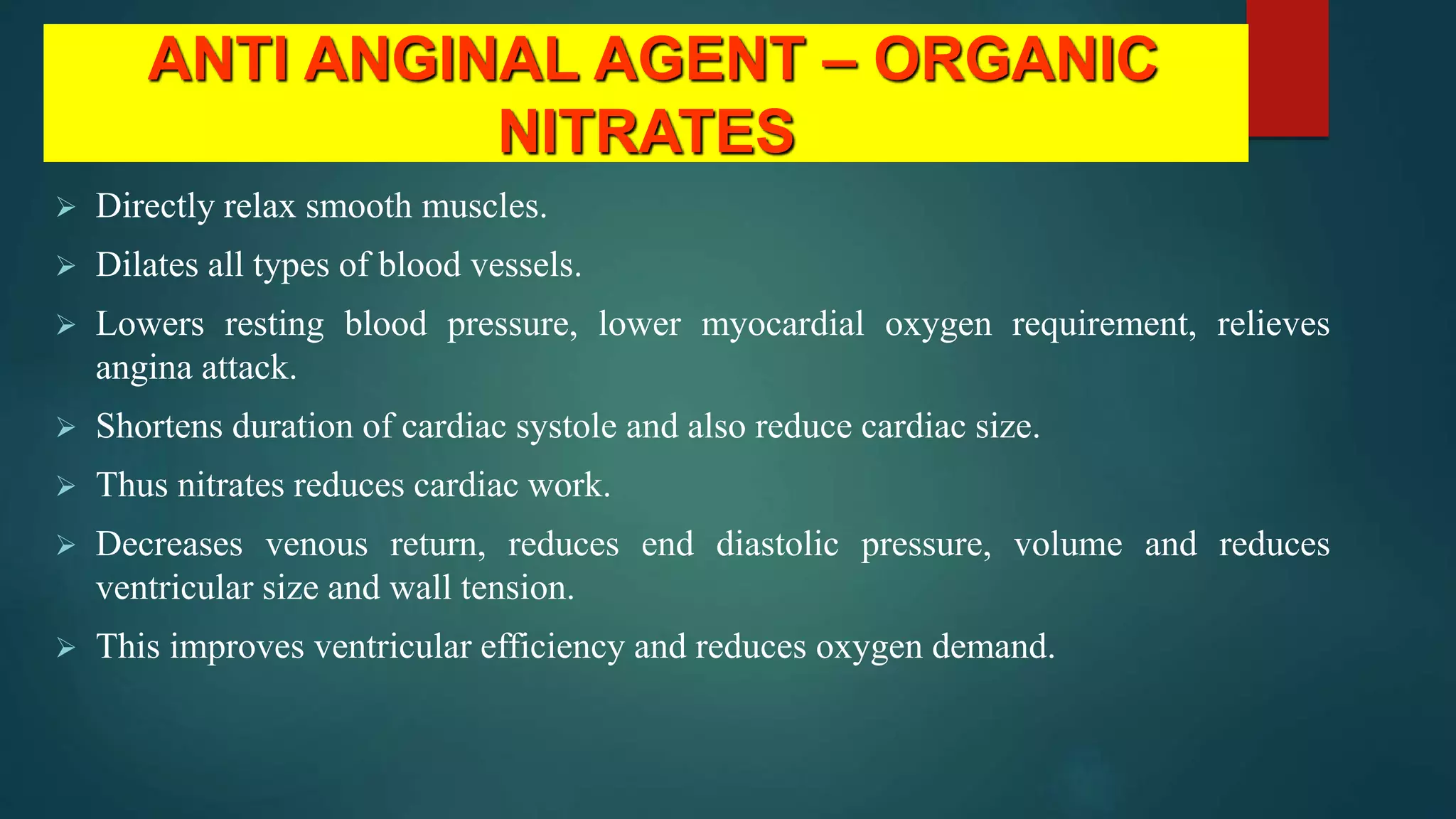 Antianginal agents | PPTX