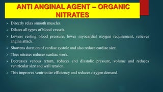 Antianginal agents | PPTX