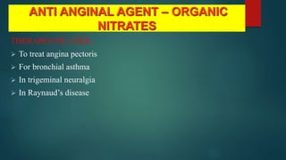 Antianginal agents | PPTX