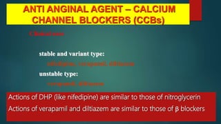 Antianginal agents | PPTX