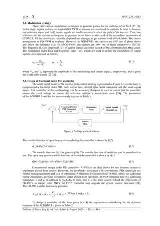 Improved performance with fractional order control for asymmetrical cascaded H-bridge multilevel ...