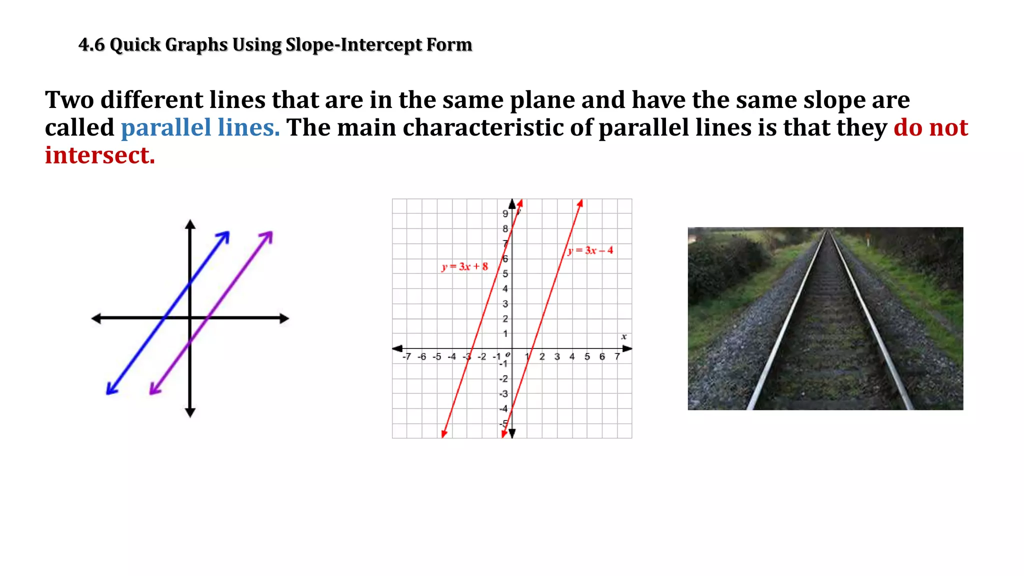 4.6 quick graphs using slope intercept form | PPT