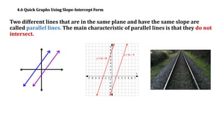 4.6 quick graphs using slope intercept form | PPT