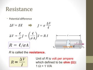 Current and resistors - 203PHYS | PPT