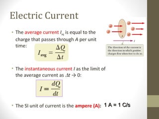 Current and resistors - 203PHYS | PPT