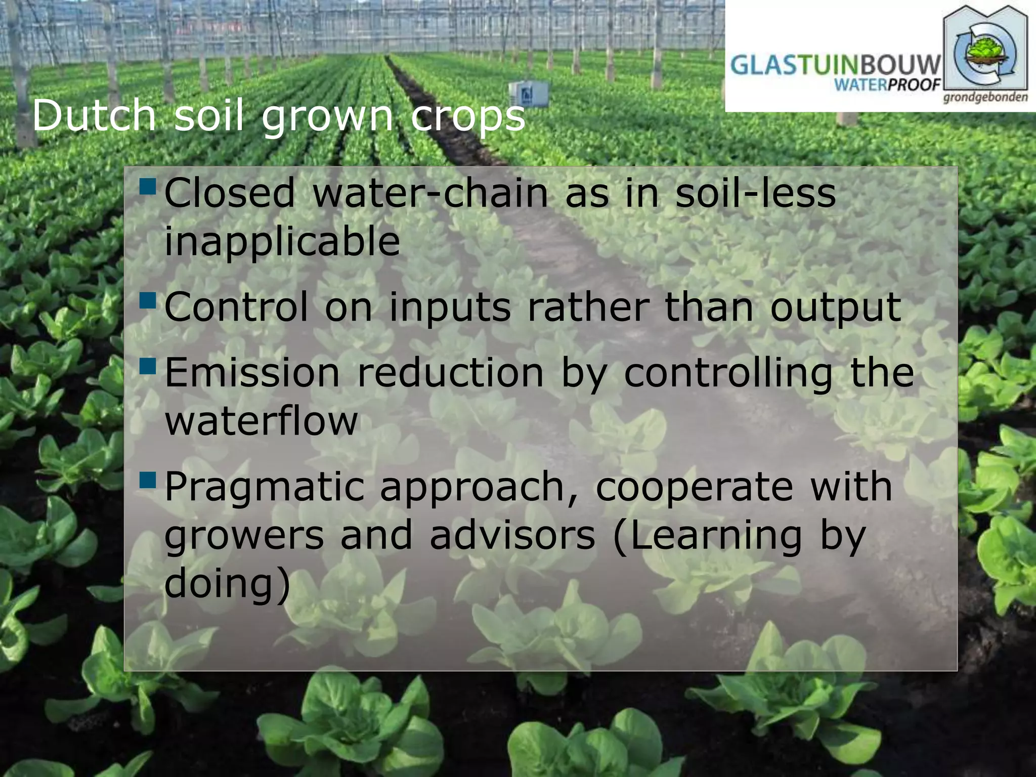 Fertigation management in Dutch soil-grown greenhouse crops | PPTX