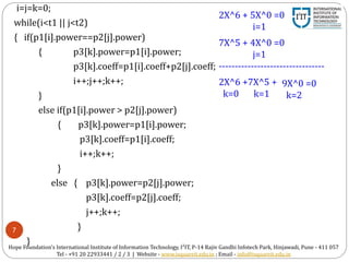 Addition of Two Polynomials | PPT