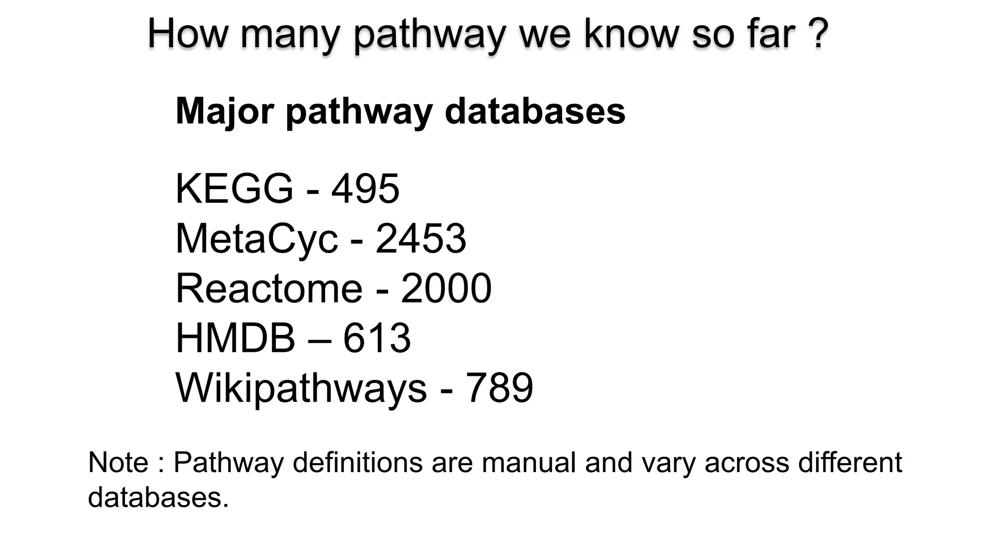 Metabolic pathway mapping against KEGG, Reactome, HMDB and CPDB | PPTX