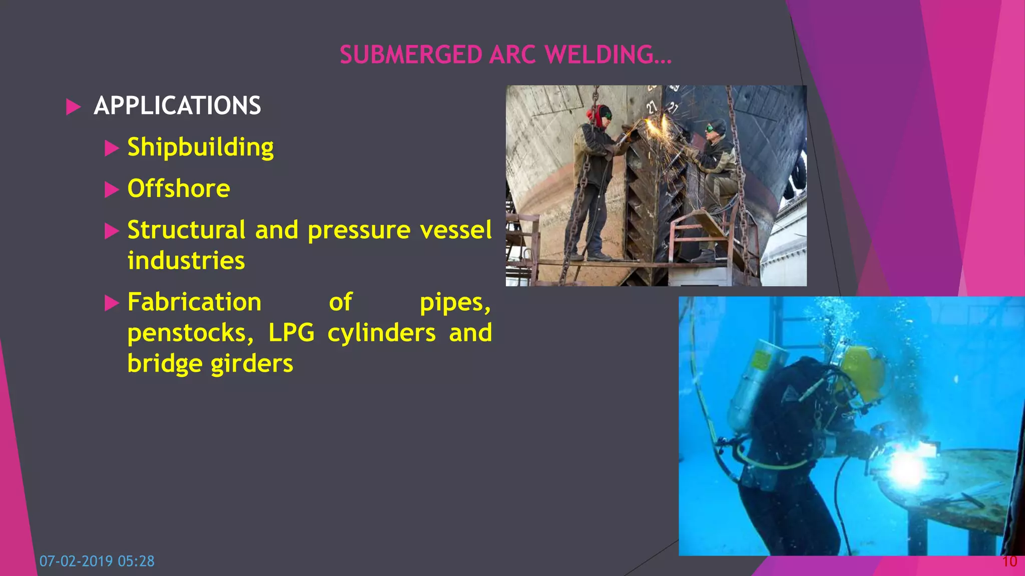 Electric arc welding processes MIG,SAW,ESW | PPTX