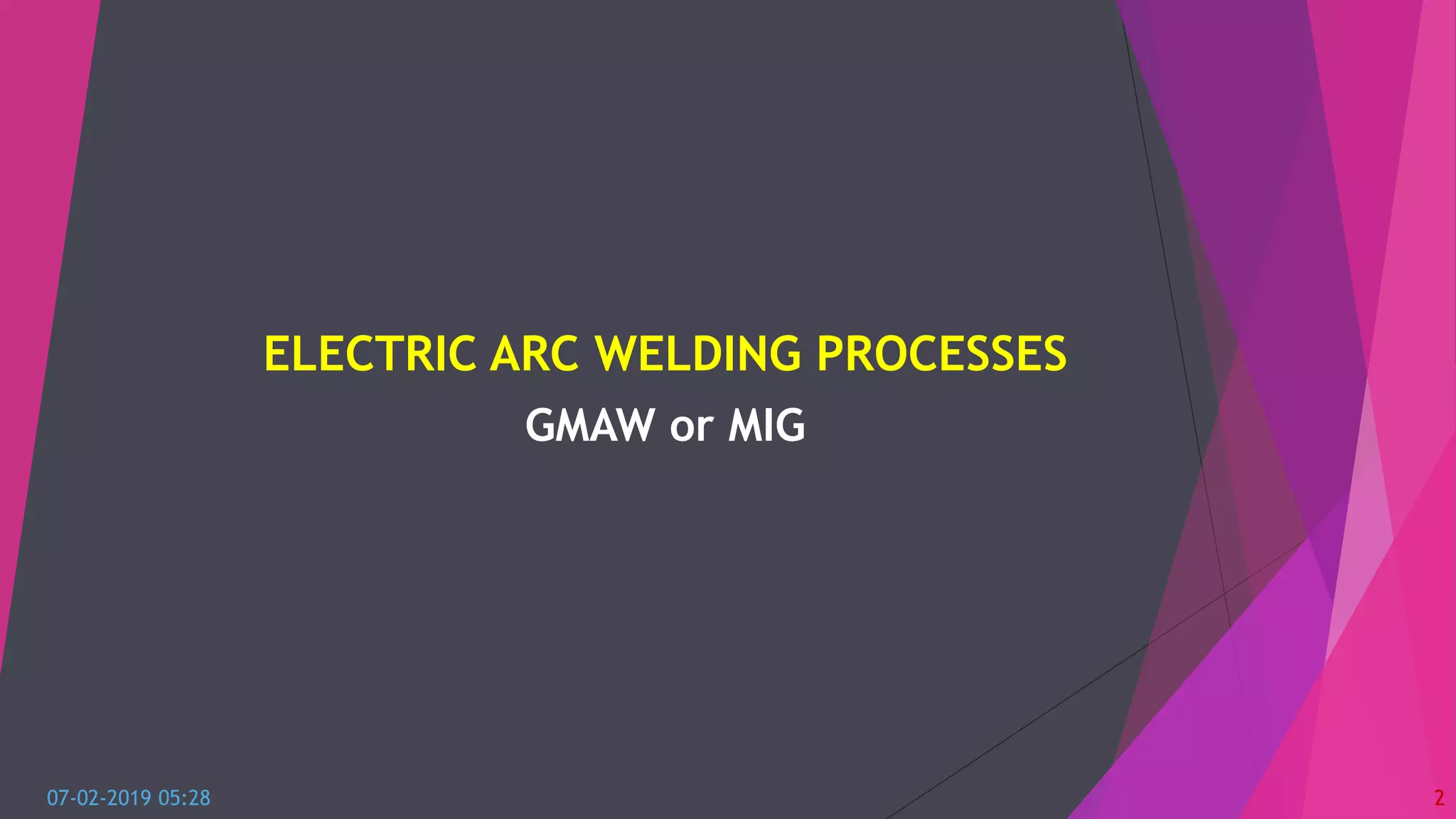 Electric arc welding processes MIG,SAW,ESW | PPTX