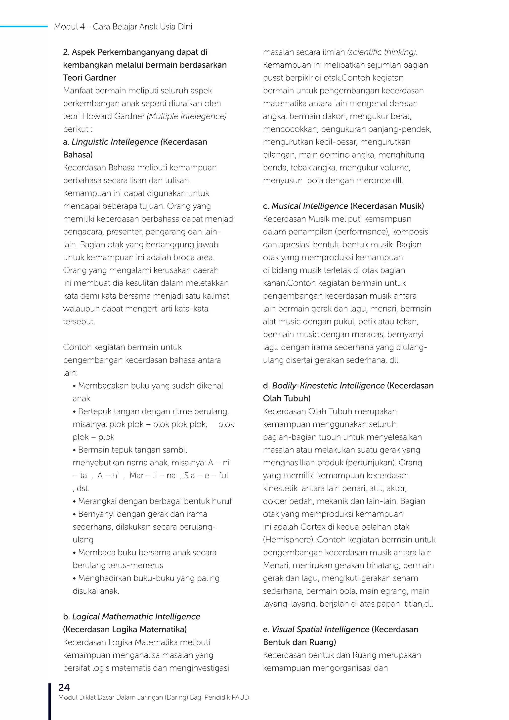 CARA BELAJAR ANAK USIA DINI | PDF