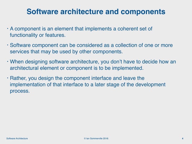 Engineering Software Products: 4. software architecture | PPT