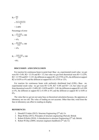 lab report structure continuous beam | PDF | Chemistry | Science