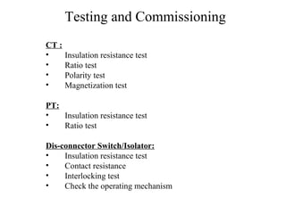 Installation Operation & Maintenance of 33kV & 11kV Switchgear | PPT