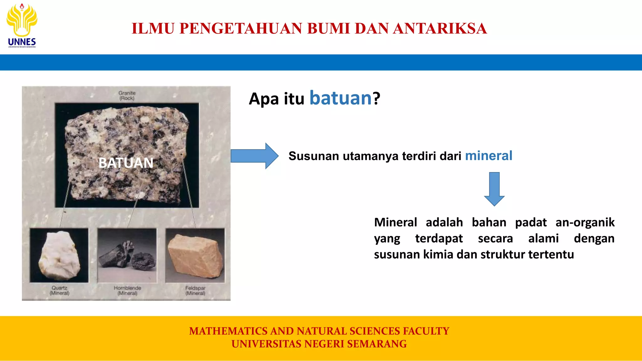 4.batuan dan mineral ILMU PENGETAHUAN BUMI DAN ANTARIKSA Nurul Faela ...