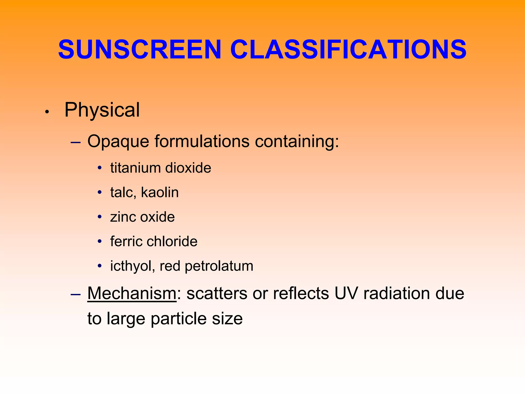 Sunscreen preparations | PDF