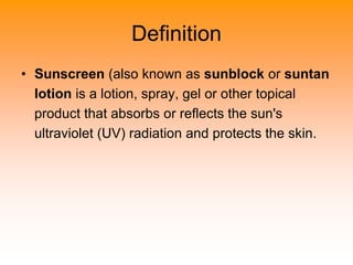 Sunscreen preparations | PDF