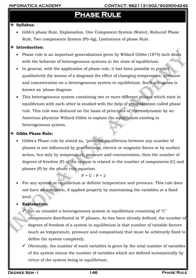 4. phase rule | PDF