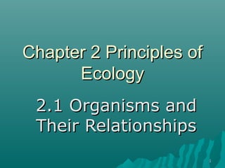 4. chapter 2 principles of ecology | PPT