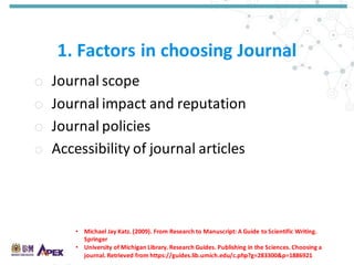 Scientific Writing Series: Submission to Publication | PDF