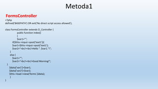 4. CodeIgniter Greeting | PPT
